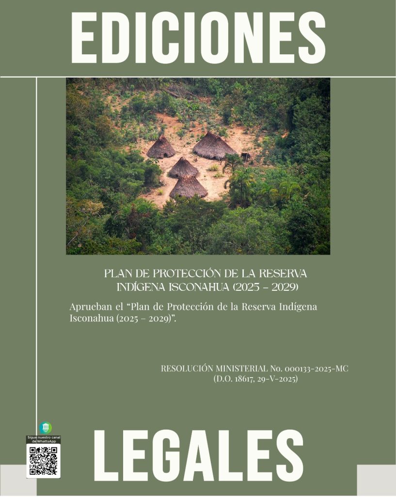PLAN DE PROTECCIÓN DE LA RESERVA INDÍGENA ISCONAHUA (2025 – 2029 ...